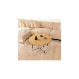 Home Deluxe Couchtisch Rund NOVARA - Farbauswahl Fishbone Oak