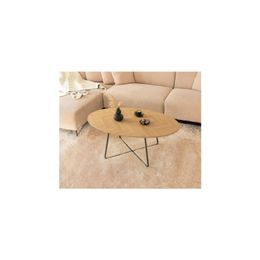 Home Deluxe Couchtisch Oval NOVARIS - Farbauswahl Fishbone Oak