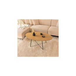 Home Deluxe Couchtisch Oval NOVARIS - Farbauswahl Oiled Oak