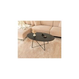 Home Deluxe Couchtisch Oval NOVARIS - Farbauswahl Dark Oak