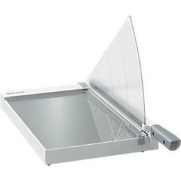 Hebelschneider Leitz Precision Office A4+, bis A4, bis 15 Blatt, beleuchtete Schneidkante, Ableselineal, Klingenschutz, Edelstahl und Glas