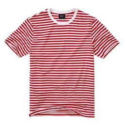 Streifenshirt kurzarm rot/wei&szlig;, Gr&ouml;&szlig;e L