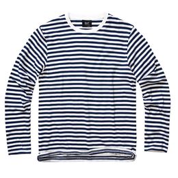 Brandit Streifenshirt langarm navy/wei&szlig;, Gr&ouml;&szlig;e M