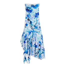 Desigual Kleid Damen Gr&ouml;&szlig;e 40 blau / dunkelblau / schwarz / wei&szlig; Winterkleid