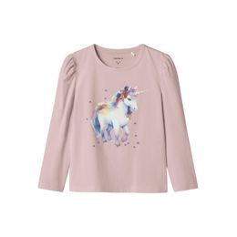 name it Shirt 'NMFKRULLE' M&auml;dchen Gr&ouml;&szlig;e 98 blau / flieder / pink / wei&szlig;