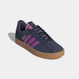 Damen Sneaker "VL COURT 3.0", adidas Sportswear, Gr. 37shadow navy, lila burst, silber metallic, Leder, Synthetik, Schuhe, inspiriert vom Design des