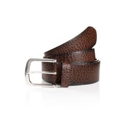 Tom Tailor Ledergürtel »TTROY« 4 cm breiter Herrengürtel, ideal zu Jeans und Chino, bis Gr. 120 dunkelbraun