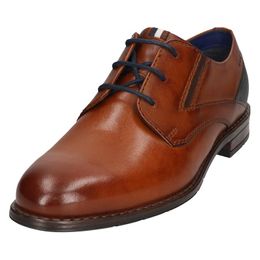 Bugatti Schnürschuh Anzugschuh, Business Halbschuh mit bequemen Stretcheinsatz cognac 40 40 Eleganter Bugatti Schnürschuh mit Fersenpatch