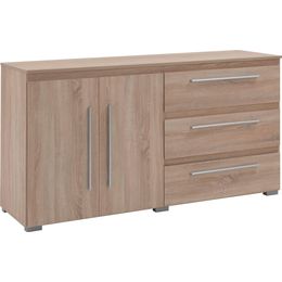 Kombikommode Home Affaire, B:169cm H:92cm T:50cm, braun, Holzwerkstoff, Kunststoff, Schlafzimmer, Sideboards, "Bali", mit Melamin-Oberfläche