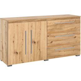 Kombikommode Home Affaire, B:169cm H:92cm T:50cm, beige, Holzwerkstoff, Kunststoff, Schlafzimmer, Sideboards, "Bali", mit Melamin-Oberfläche