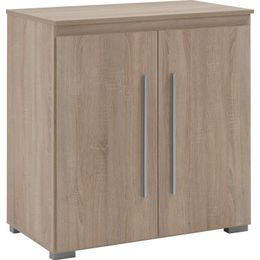 Hochkommode Home Affaire, B:85cm H:92cm T:50cm, braun, Holzwerkstoff, Kunststoff, Sideboards, "Bali", mit Melaim-Oberfläche