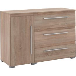 Kombikommode Home Affaire, B:127cm H:92cm T:50cm, braun, Holzwerkstoff, Kunststoff, Schlafzimmer, Sideboards, "Bali", mit Melamin-Oberfläche