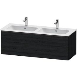 Duravit D-Neo Waschtischunterbau wandh&auml;ngend Eiche Schwarz Matt 1280x462x440 mm - DE42650BD160000 DE42650BD160000