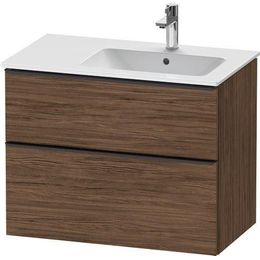Duravit D-Neo Waschtischunterbau wandh&auml;ngend Nussbaum dunkel Matt 810x462x625 mm - DE43670BD210000 DE43670BD210000