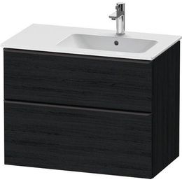 Duravit D-Neo Waschtischunterbau wandh&auml;ngend Eiche Schwarz Matt 810x462x625 mm - DE43670BD160000 DE43670BD160000
