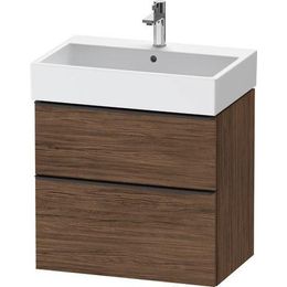 Duravit D-Neo Waschtischunterbau wandh&auml;ngend Nussbaum dunkel Matt 684x442x625 mm - DE43720BD210000 DE43720BD210000