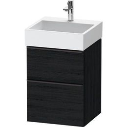 Duravit D-Neo Waschtischunterbau wandh&auml;ngend Eiche Schwarz Matt 484x442x625 mm - DE43700BD160000 DE43700BD160000