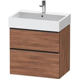 Duravit D-Neo Waschtischunterbau wandh&auml;ngend Nussbaum Matt 684x442x625 mm - DE43720BD790000 DE43720BD790000