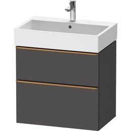 Duravit D-Neo Waschtischunterbau wandh&auml;ngend Graphit Matt 684x442x625 mm - DE4372004490000 DE4372004490000