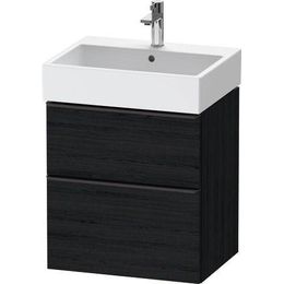 Duravit D-Neo Waschtischunterbau wandh&auml;ngend Eiche Schwarz Matt 584x442x625 mm - DE43710BD160000 DE43710BD160000