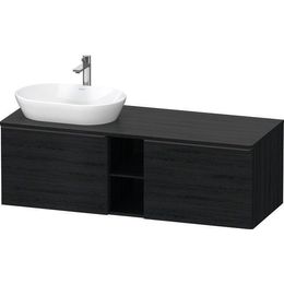 Duravit D-Neo Konsolenwaschtischunterbau wandh&auml;ngend Eiche Schwarz Matt 1400x550x459 mm - DE4950LBD1 DE4950LBD160000