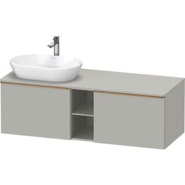 Duravit D-Neo Konsolenwaschtischunterbau wandh&auml;ngend Betongrau Matt 1400x550x459 mm - DE4950L0407000 DE4950L04070000