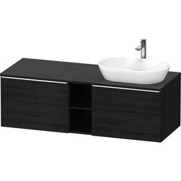 Duravit D-Neo Konsolenwaschtischunterbau wandh&auml;ngend Eiche Schwarz Matt 1400x550x459 mm - DE4950R101 DE4950R10160000