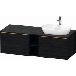 Duravit D-Neo Konsolenwaschtischunterbau wandh&auml;ngend Eiche Schwarz Matt 1400x550x459 mm - DE4950R041 DE4950R04160000