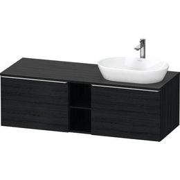 Duravit D-Neo Konsolenwaschtischunterbau wandh&auml;ngend Eiche Schwarz Matt 1400x550x459 mm - DE4950R701 DE4950R70160000