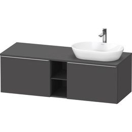 Duravit D-Neo Konsolenwaschtischunterbau wandh&auml;ngend Graphit Matt 1400x550x459 mm - DE4950R70490000 DE4950R70490000