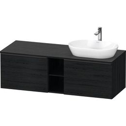 Duravit D-Neo Konsolenwaschtischunterbau wandh&auml;ngend Eiche Schwarz Matt 1400x550x459 mm - DE4950RBD1 DE4950RBD160000
