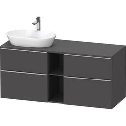 Duravit D-Neo Konsolenwaschtischunterbau wandh&auml;ngend Graphit Matt 1400x550x664 mm - DE4970L70490000 DE4970L70490000