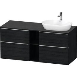 Duravit D-Neo Konsolenwaschtischunterbau wandh&auml;ngend Eiche Schwarz Matt 1400x550x664 mm - DE4970R701 DE4970R70160000
