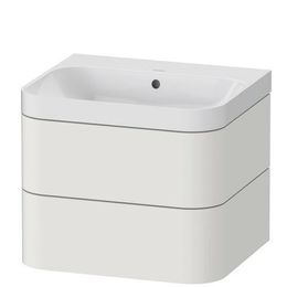 Duravit Happy D.2 Plus c-shaped Set wandh&auml;ngend Nordic Wei&szlig; Seidenmatt 575x490x480 mm - HP4345N3939 HP4345N3939