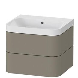 Duravit Happy D.2 Plus c-shaped Set wandh&auml;ngend Stein Grau Seidenmatt 575x490x480 mm - HP4345N9292 HP4345N9292