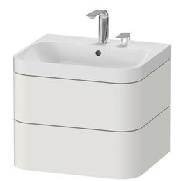 Duravit Happy D.2 Plus c-shaped Set wandh&auml;ngend Nordic Wei&szlig; Seidenmatt 575x490x480 mm - HP4345E3939 HP4345E3939