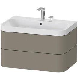Duravit Happy D.2 Plus c-shaped Set wandh&auml;ngend Stein Grau Seidenmatt 775x490x480 mm - HP4347E9292 HP4347E9292