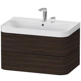 Duravit Happy D.2 Plus c-shaped Set wandh&auml;ngend Nussbaum geb&uuml;rstet Matt 775x490x480 mm - HP4347E6969 HP4347E6969
