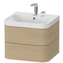 Duravit Happy D.2 Plus c-shaped Set wandh&auml;ngend Mediterrane Eiche Matt 575x490x480 mm - HP4345E7171 HP4345E7171