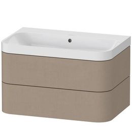 Duravit Happy D.2 Plus c-shaped Set wandh&auml;ngend Leinen Matt 775x490x480 mm - HP4347N7575 HP4347N7575