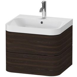 Duravit Happy D.2 Plus c-shaped Set wandh&auml;ngend Nussbaum geb&uuml;rstet Matt 575x490x480 mm - HP4345O6969 HP4345O6969