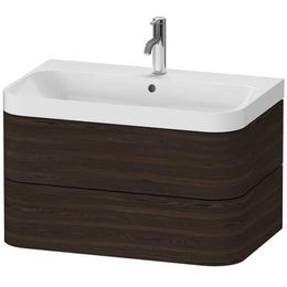 Duravit Happy D.2 Plus c-shaped Set wandh&auml;ngend Nussbaum geb&uuml;rstet Matt 775x490x480 mm - HP4347O6969 HP4347O6969