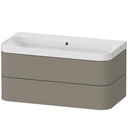Duravit Happy D.2 Plus c-shaped Set wandh&auml;ngend Stein Grau Seidenmatt 975x490x480 mm - HP4348N9292 HP4348N9292