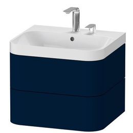 Duravit Happy D.2 Plus c-shaped Set wandh&auml;ngend Nachtblau Seidenmatt 575x490x480 mm - HP4345E9898 HP4345E9898