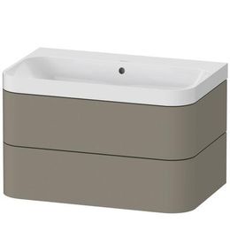 Duravit Happy D.2 Plus c-shaped Set wandh&auml;ngend Stein Grau Seidenmatt 775x490x480 mm - HP4347N9292 HP4347N9292