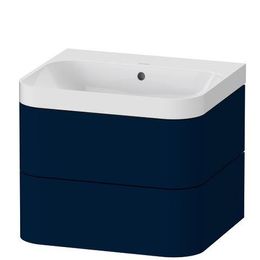 Duravit Happy D.2 Plus c-shaped Set wandh&auml;ngend Nachtblau Seidenmatt 575x490x480 mm - HP4345N9898 HP4345N9898