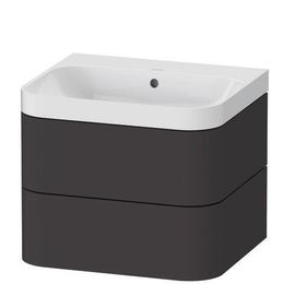 Duravit Happy D.2 Plus c-shaped Set wandh&auml;ngend Graphit Supermatt 575x490x480 mm - HP4345N8080 HP4345N8080