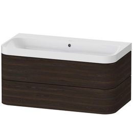 Duravit Happy D.2 Plus c-shaped Set wandh&auml;ngend Nussbaum geb&uuml;rstet Matt 975x490x480 mm - HP4348N6969 HP4348N6969
