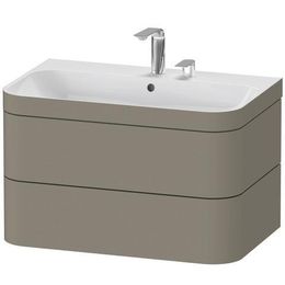 Duravit Happy D.2 Plus c-bonded Set wandh&auml;ngend Stein Grau Seidenmatt 775x490x480 mm - HP4637E9292 HP4637E9292
