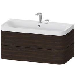 Duravit Happy D.2 Plus c-shaped Set wandh&auml;ngend Nussbaum geb&uuml;rstet Matt 975x490x480 mm - HP4348E6969 HP4348E6969